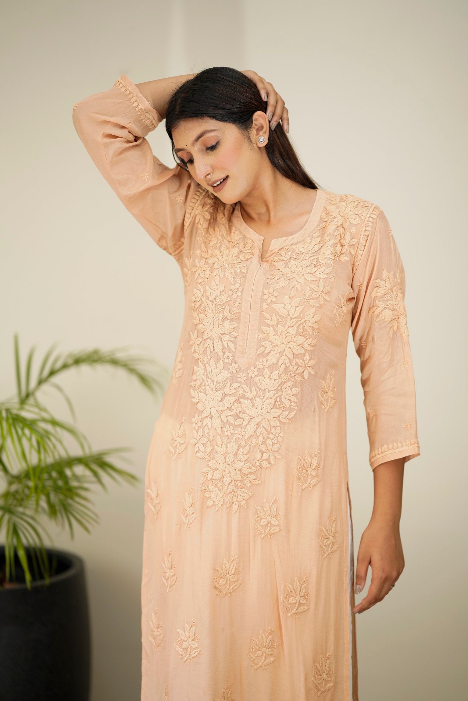 Buy chikankari kurtas kurtis for women handmade chikankari